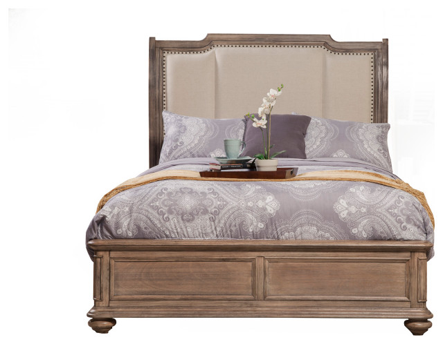 Melbourne California King Bed, French Truffle - Traditional - Sleigh ...