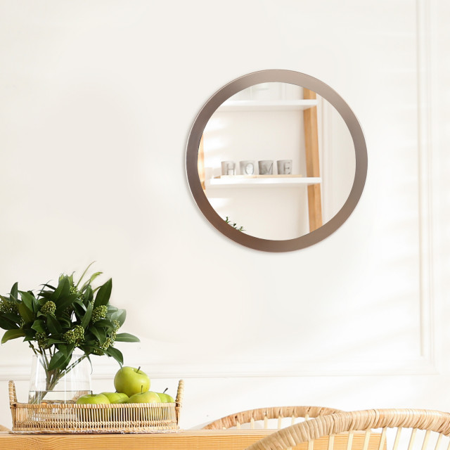 20" Round Copper Wall Mirror - Transitional - Bathroom Mirrors - by ...
