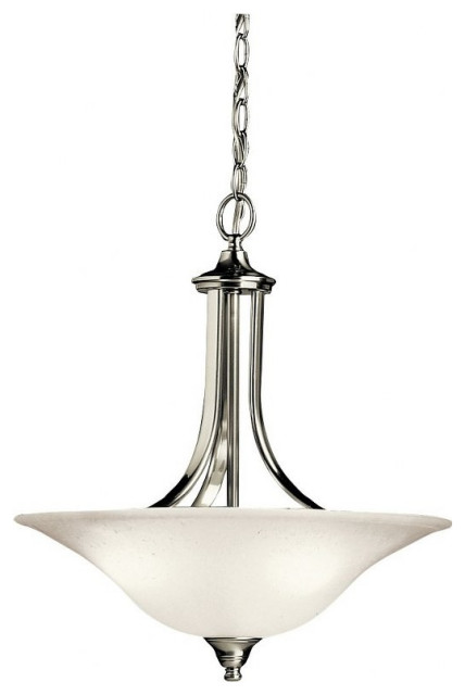 3 Light Contemporary Decorative Inverted Pendant Light Fixture Etched ...