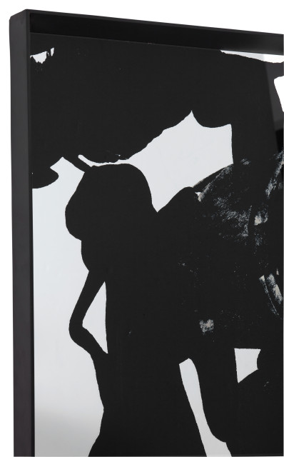 Distressed White Wood Floor Mirror MDF Frame - Contemporary - Floor ...