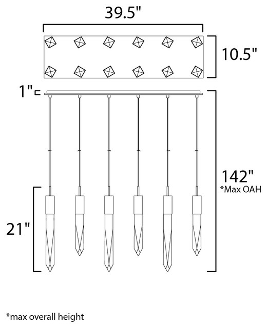 Quartz LED 12-Light Pendant - Contemporary - Pendant Lighting - by ...