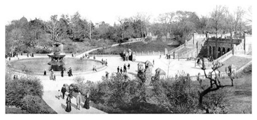 Central Park: Bethesda Terrace c.1902, 20" x 30" - Traditional - Prints ...