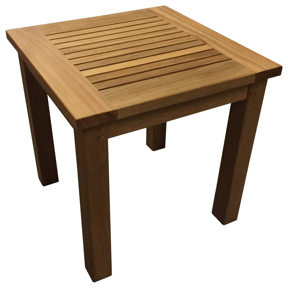 Chiang Teak Mai Side Table, Natural, Small - Transitional - Outdoor ...