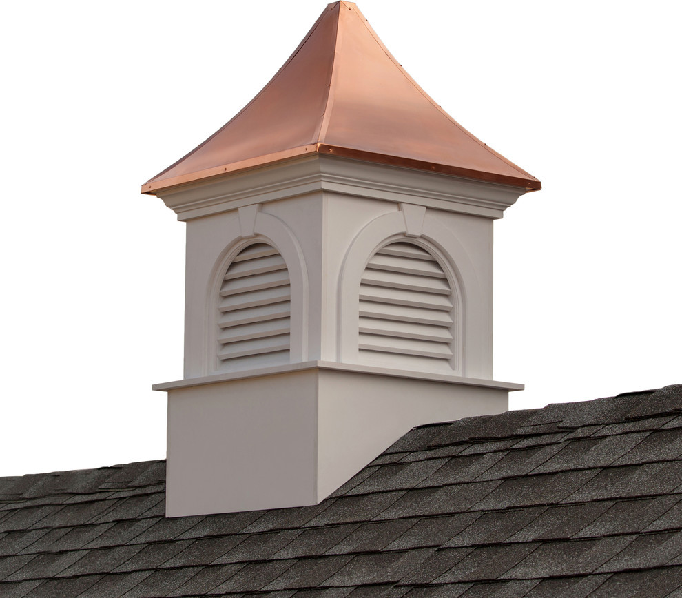 Smithsonian Newington Vinyl Cupola With Copper Roof - Traditional ...