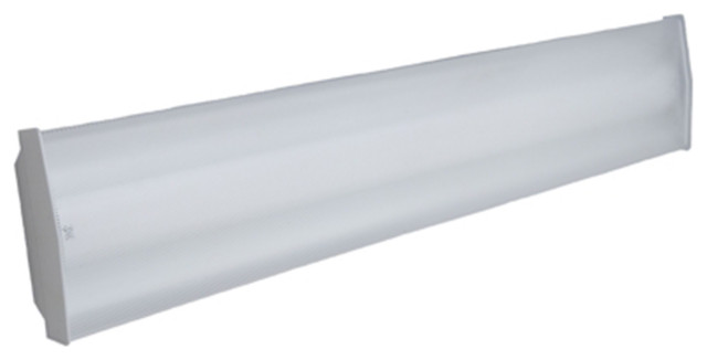 2-Light Overhead Fluorescent Light in White Finish - Transitional ...