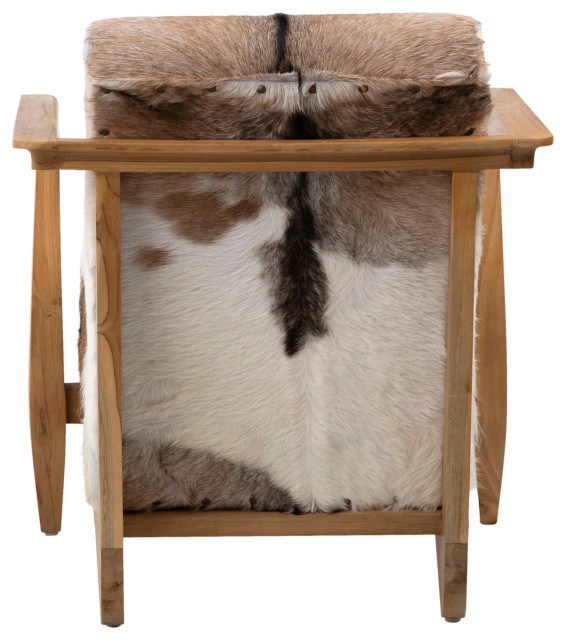 Brown & White Deco Cow Chair - Southwestern - Armchairs And Accent ...