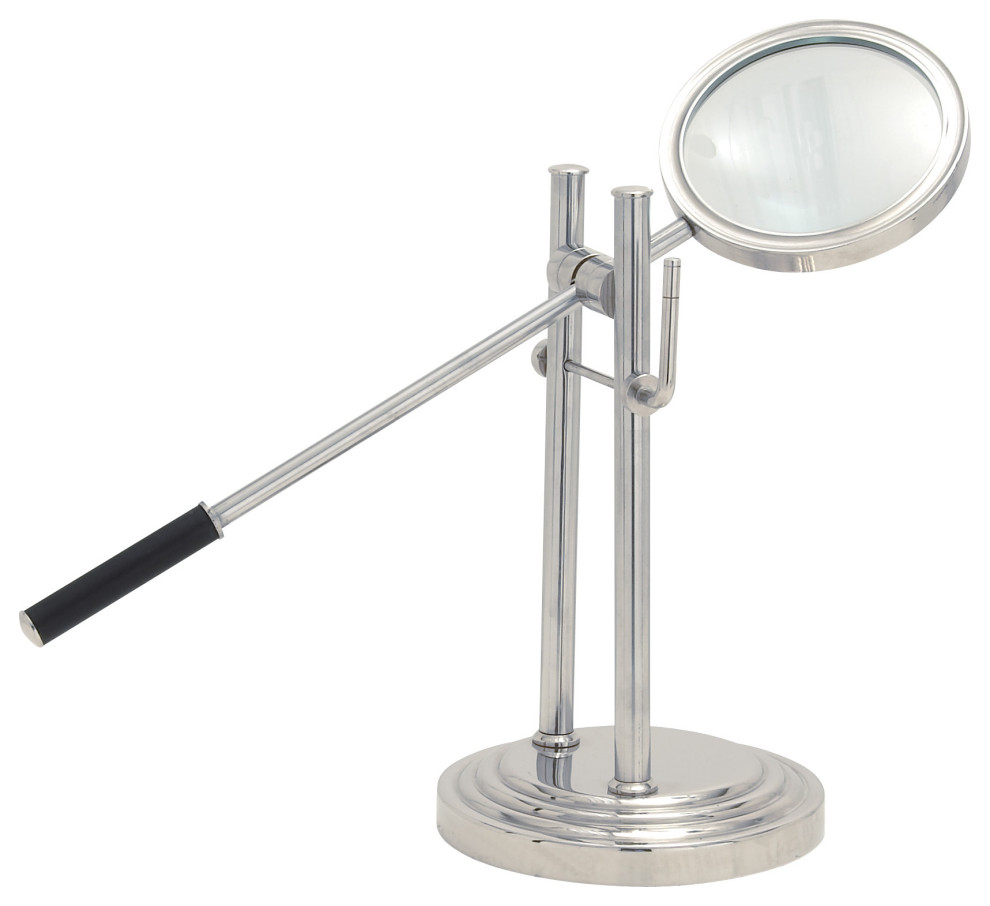 Traditional Silver Aluminum Magnifying Glass 24359 - Transitional ...