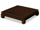 16 Inch Dark Brown Elmwood Chinese Square Stand - Asian - Plant Stands ...
