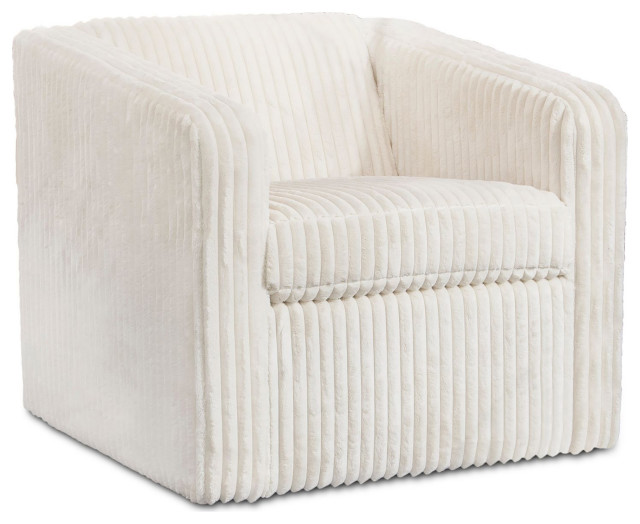 Sandoval Accent Chair, Ivory/Corduroy - Transitional - Armchairs And ...