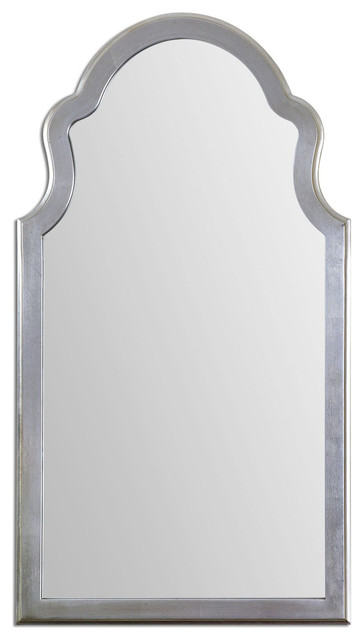 Uttermost Brayden Arched Silver Mirror - Transitional - Wall Mirrors ...