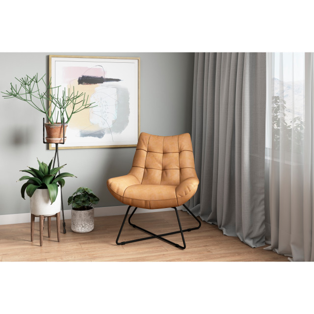 Modern Graduate Lounge Chair Tan - Brown - Industrial - Armchairs And ...