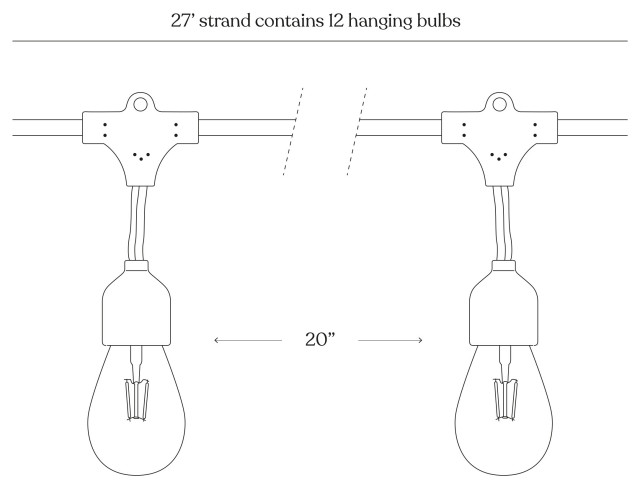 Brightech Ambience Pro Solar - 3000K Soft White Hanging Filament Bulbs ...