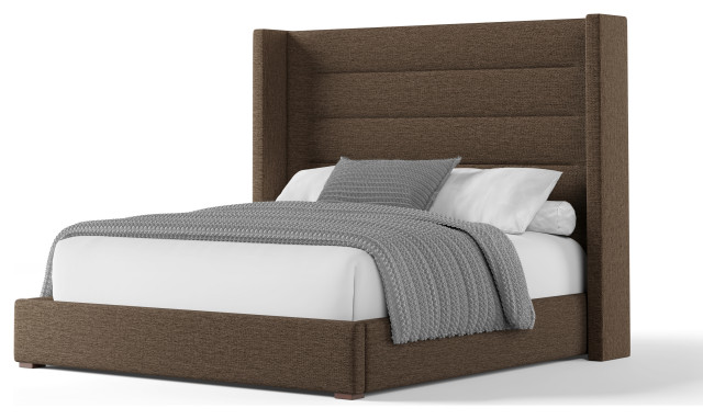 Nativa Interiors Aylet Horizontal Channel Tufted Bed, King ...