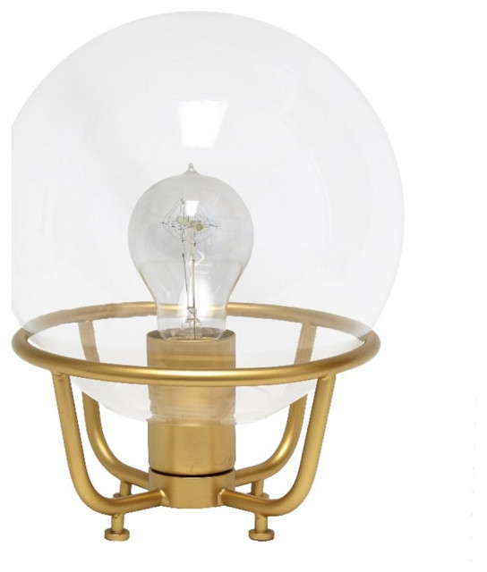 Elegant Designs Glass Crystal Ball Table Lamp Matte Gold - Contemporary ...