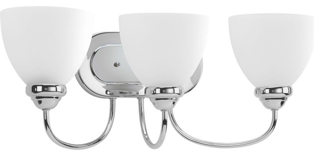 Progress Lighting 3-100W Medium Bath Bracket - Transitional - Bathroom ...