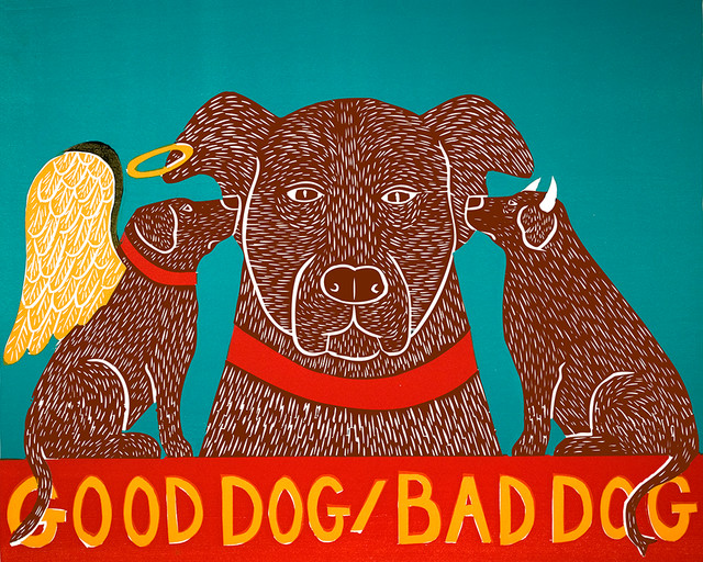 Good Dog/Bad Dog Giclee Print, Large - Contemporary - Prints And ...