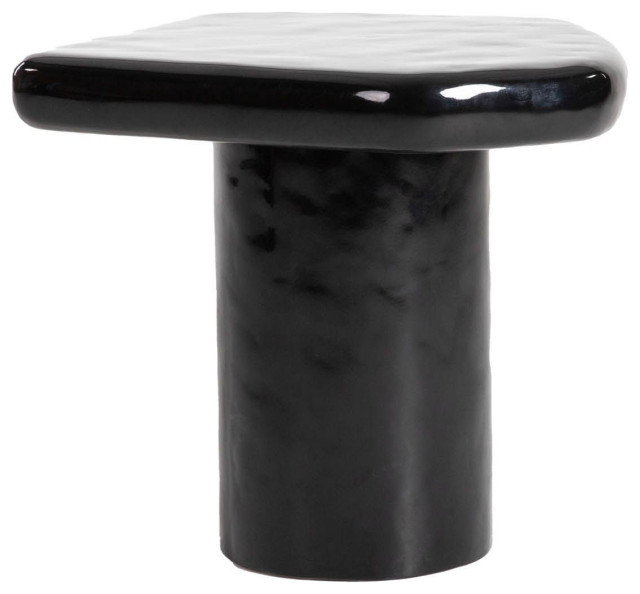 Eternal Concrete Side Table, Black - Transitional - Side Tables And End ...
