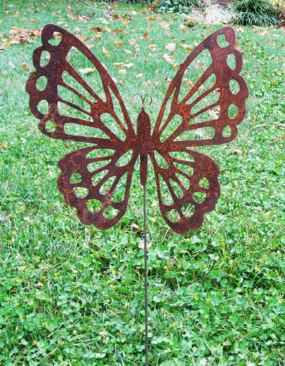 Butterfly Garden Art - Contemporary - Garden Statues And Yard Art - by ...