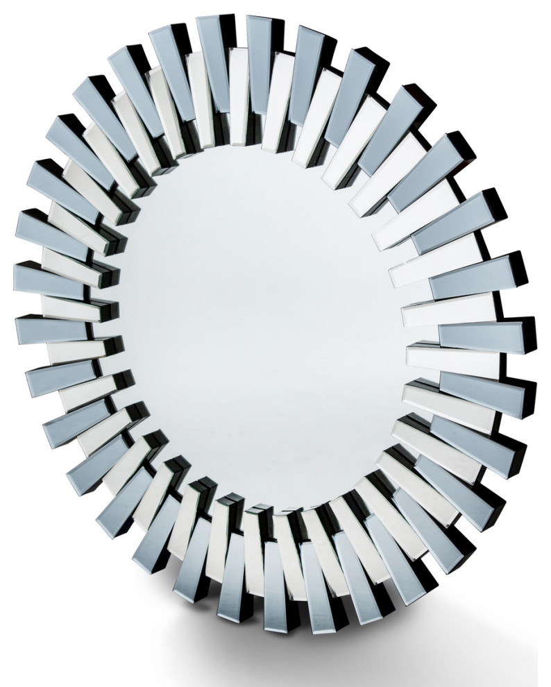AICO Montreal Round Facet Mirror - Contemporary - Wall Mirrors - by ...