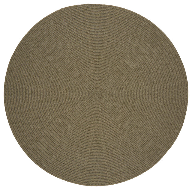 Maui Braided Solid Green Rug, 6' Round - Contemporary - Outdoor Rugs ...