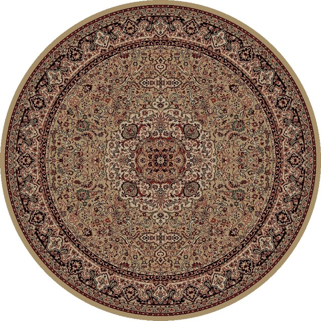 Isfahan Gold 5'3" Round, 7'10" Round - Traditional - Area Rugs - by ...