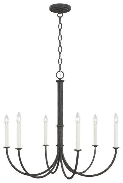 Champlain Chandelier, 6-Light, Iron Oxide, 31" - Transitional ...
