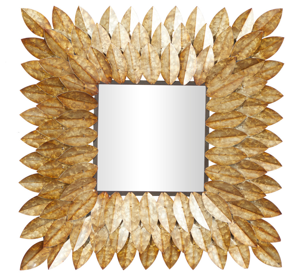 Rustic Brown Metal Wall Mirror 48510 - Contemporary - Wall Mirrors - by ...