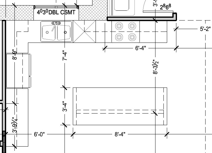 Kitchen fridge placement / kitchen layout