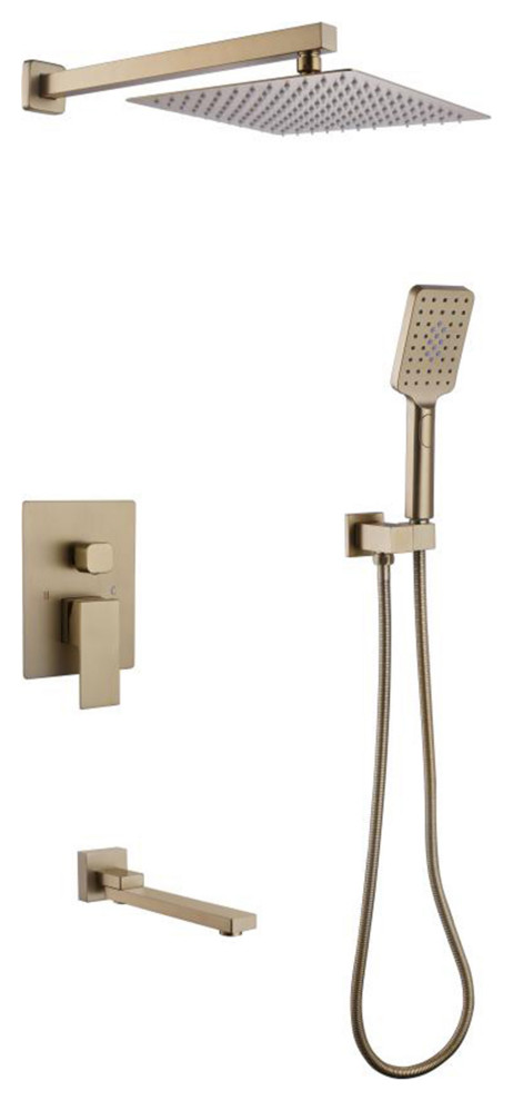 Pressure Balanced Complete Shower System With 3-Setting Hand Shower ...