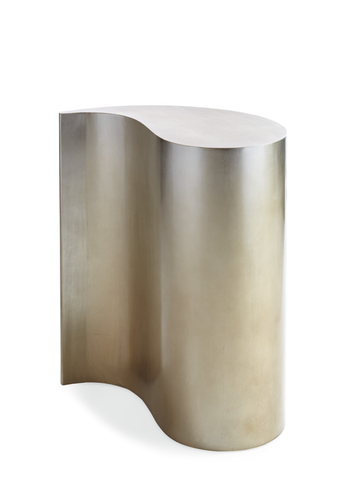 End Quote Gold Leaf Accent Table - Contemporary - Side Tables And End ...
