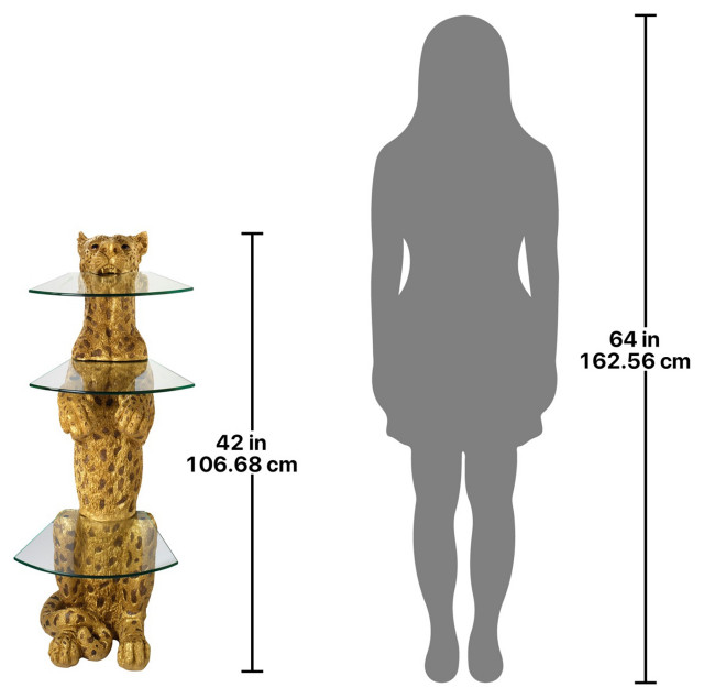Royal Egyptian Cheetah Pedestal Table - Contemporary - Side Tables And ...