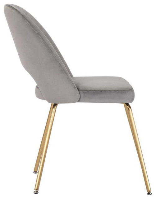 Sand Velvet Chair, Gold - Contemporary - Dining Chairs - by AFB Decor ...