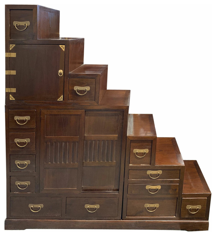Japanese Step Cabinet Modular Chest, 62" - Asian - Dressers - by ...