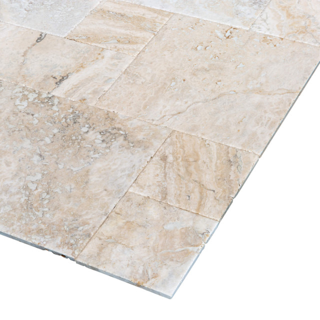 Philadelphia Antique Pattern Travertine Tile Brushed, Chiseled -Samples ...