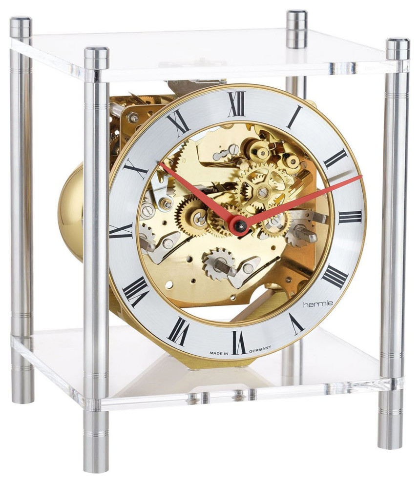Apollo Key Wound Desk Clock - Contemporary - Desk And Mantel Clocks ...