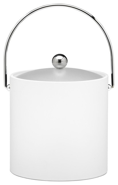 Kraftware Metal and Chrome Ice Bucket, Black - Contemporary - Ice Tools ...