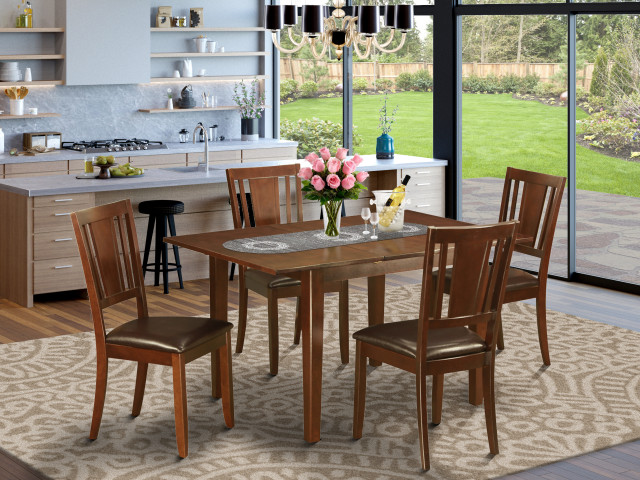 5 Pc Kitchen Dinette Set -Kitchen Table And 4 Kitchen Chairs ...
