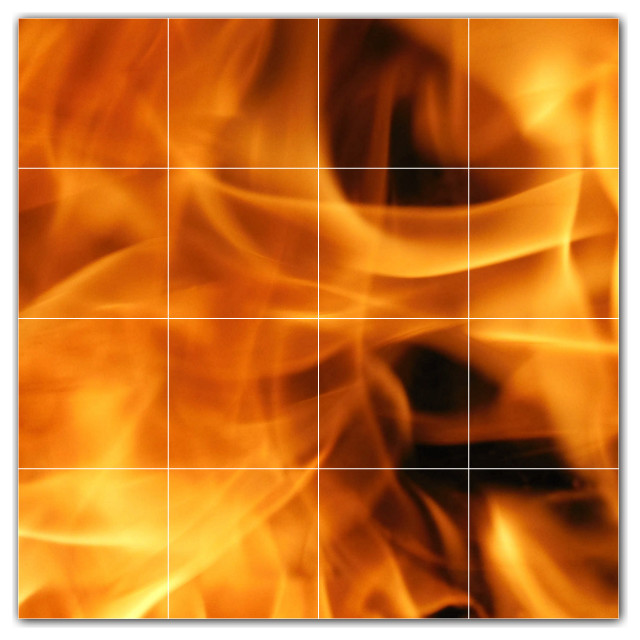 Fire Ceramic Tile Wall Mural HZ500607, 17" Wide x 17" High ...