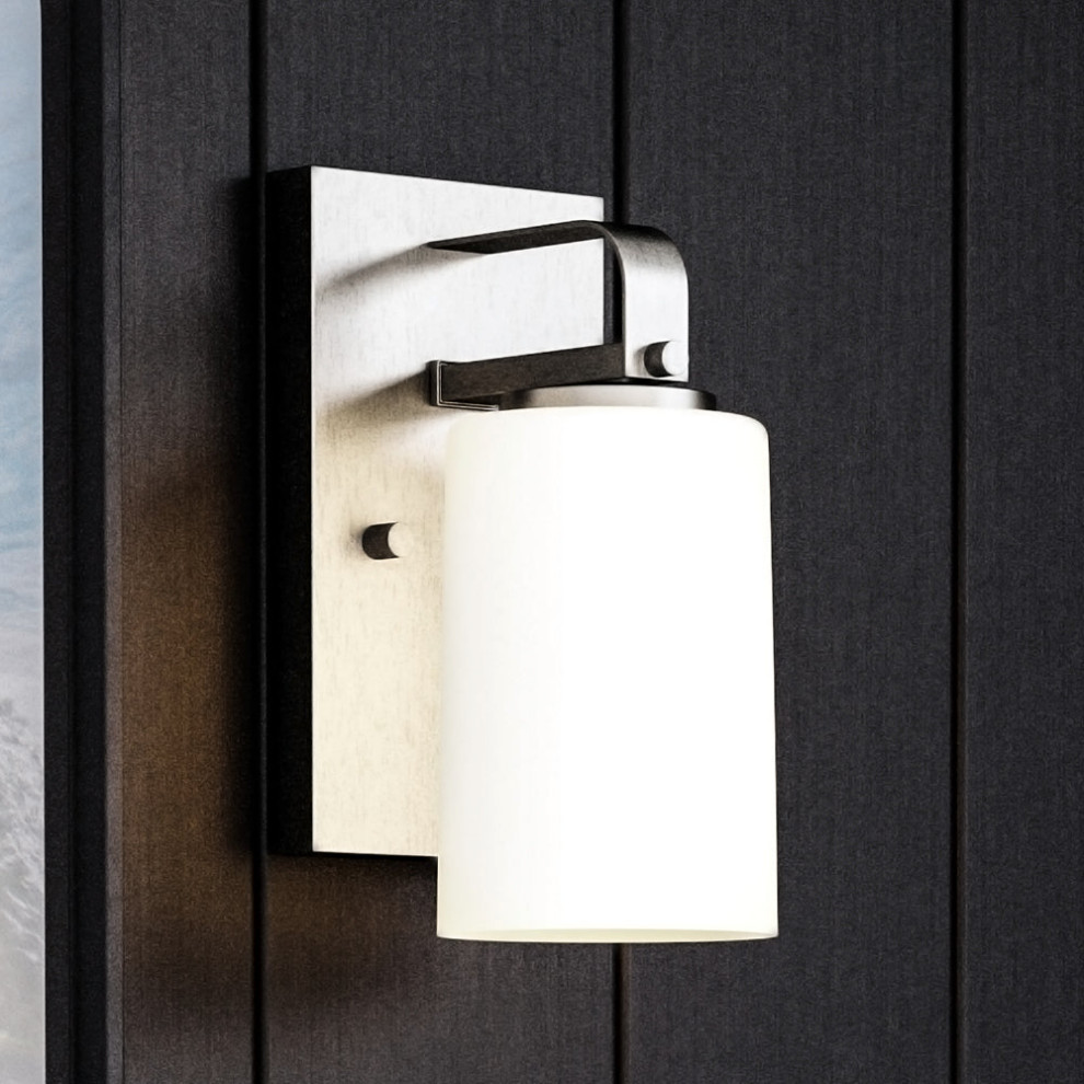 Luxury Modern Wall Sconce, Brushed Nickel - Transitional - Wall Sconces ...