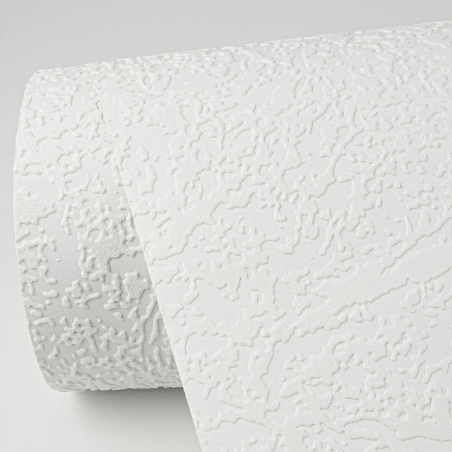 Willie White Textured Spatter Paintable Wallpaper, Bolt - Contemporary ...