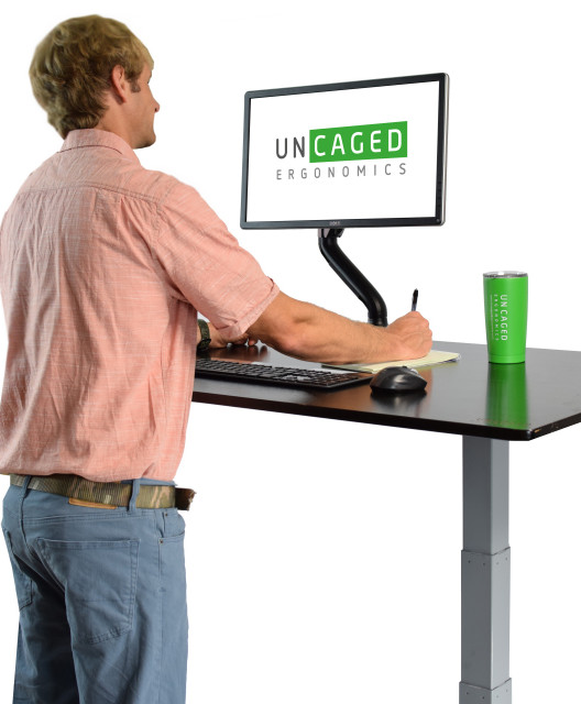 Swivel LCD Monitor Arm With Unversal Mount Adjustable Height, Ergonomic ...