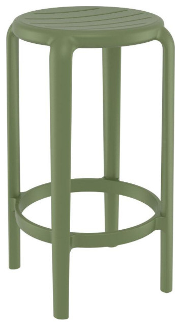 Tom Resin Counter Stool Olive Green - Contemporary - Dining Chairs - by ...