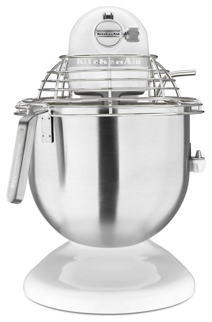 KitchenAid Commercial Series White 8 Quart Lift Stand Mixer with Bowl ...