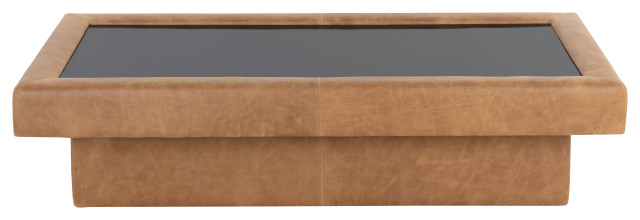Azelia Coffee Table Camel Leather - Contemporary - Coffee Tables - by ...