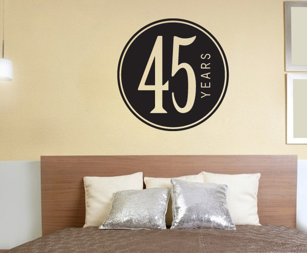 45 Years Vinyl Wall Decal ce03745yrsviii, 42 in. - Contemporary - Wall ...