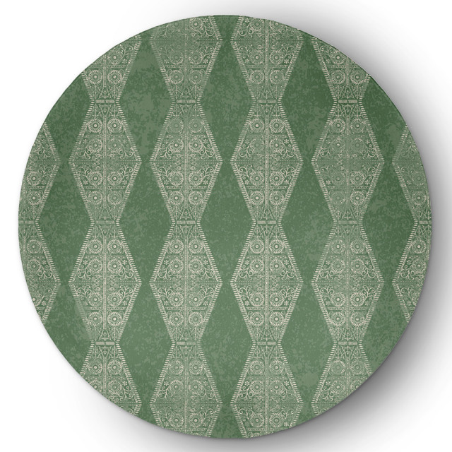 Pyramid Stripe Soft Chenille Area Rug, 5' Round - Contemporary - Area ...