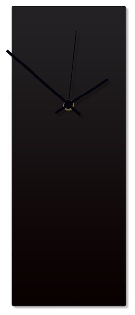 Contemporary Clock 'Blackout Clock' Artisan-Made Black Kitchen Clock ...