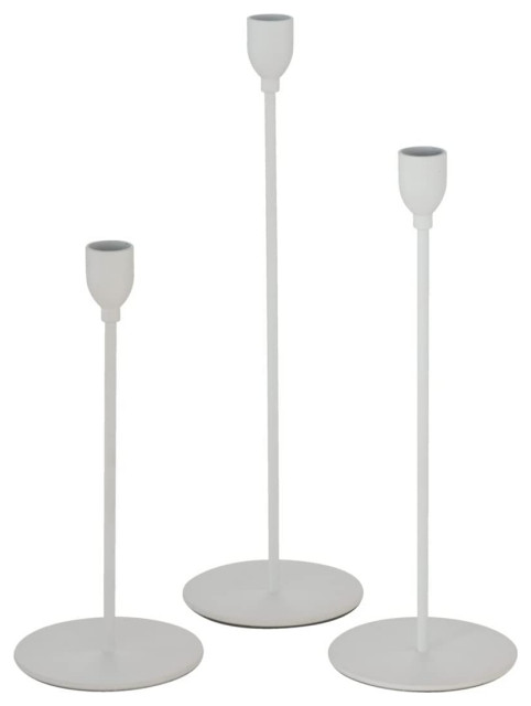 3 Piece Metal Tabletop Candlestick Set (Set of 3), 13 L x 4 W x 4 H ...