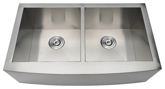 Gourmetier Drop-In Stainless Steel Double Bowl Farmhouse Kitchen Sink ...