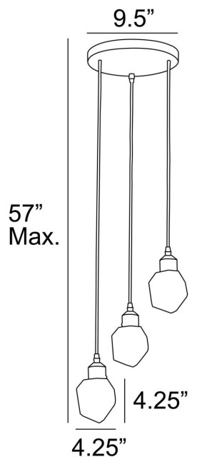 Dodson 1 Light Pendant, Gold - Contemporary - Pendant Lighting - by Lighting New York | Houzz